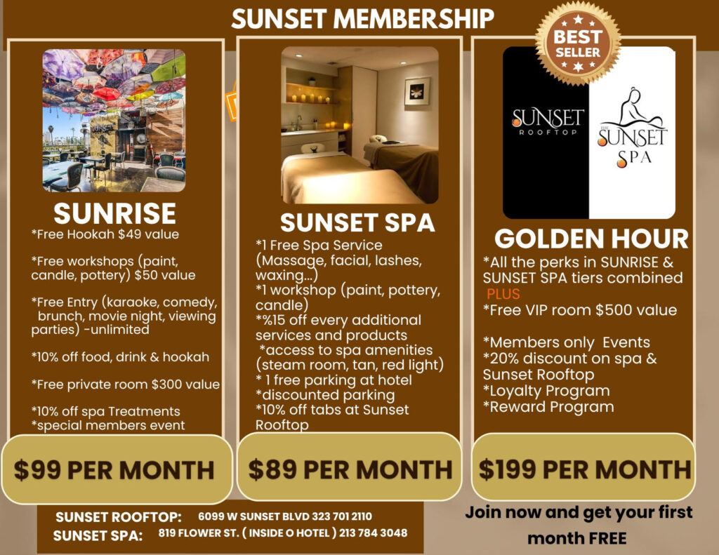 Memberships - The Sunset Spa